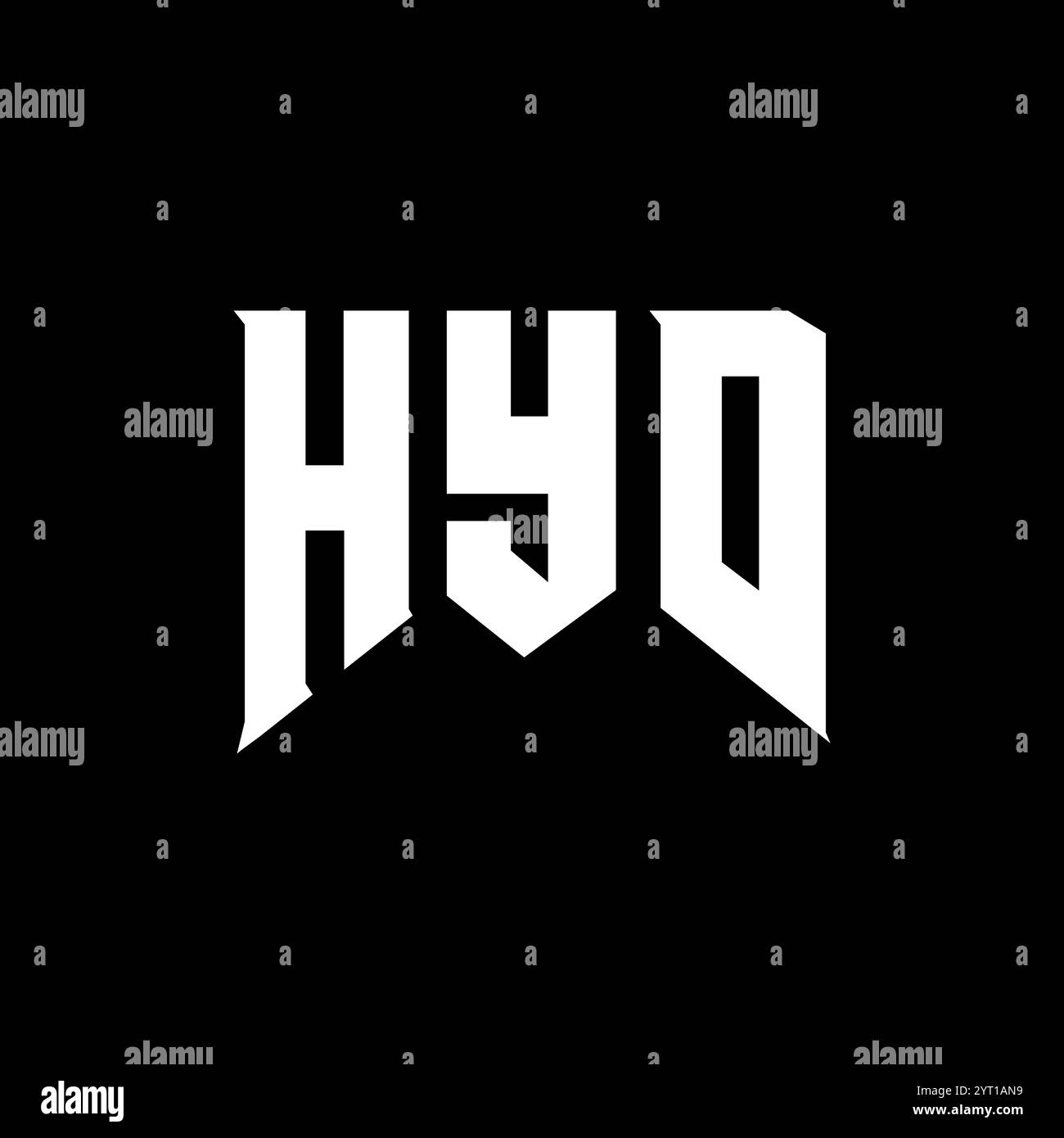 HYD letter logo design for technology company. HYD logo design black ...