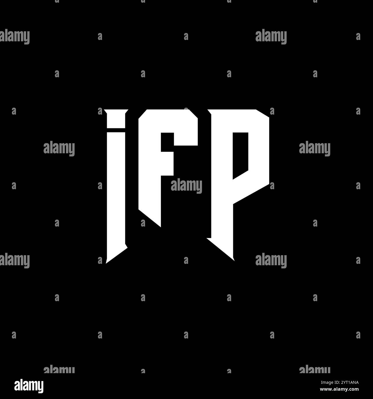 IFP letter logo design for technology company. IFP logo design black and white color combination ...