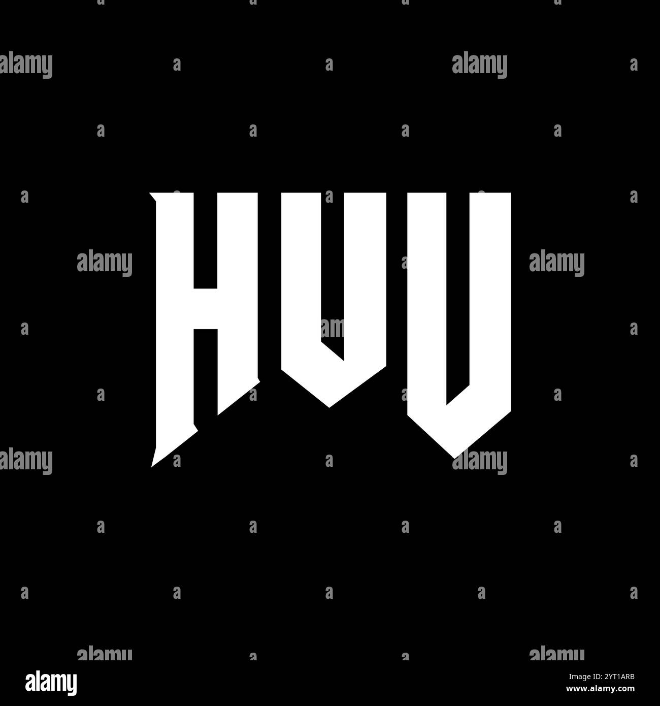 HVU letter logo design for technology company. HVU logo design black ...