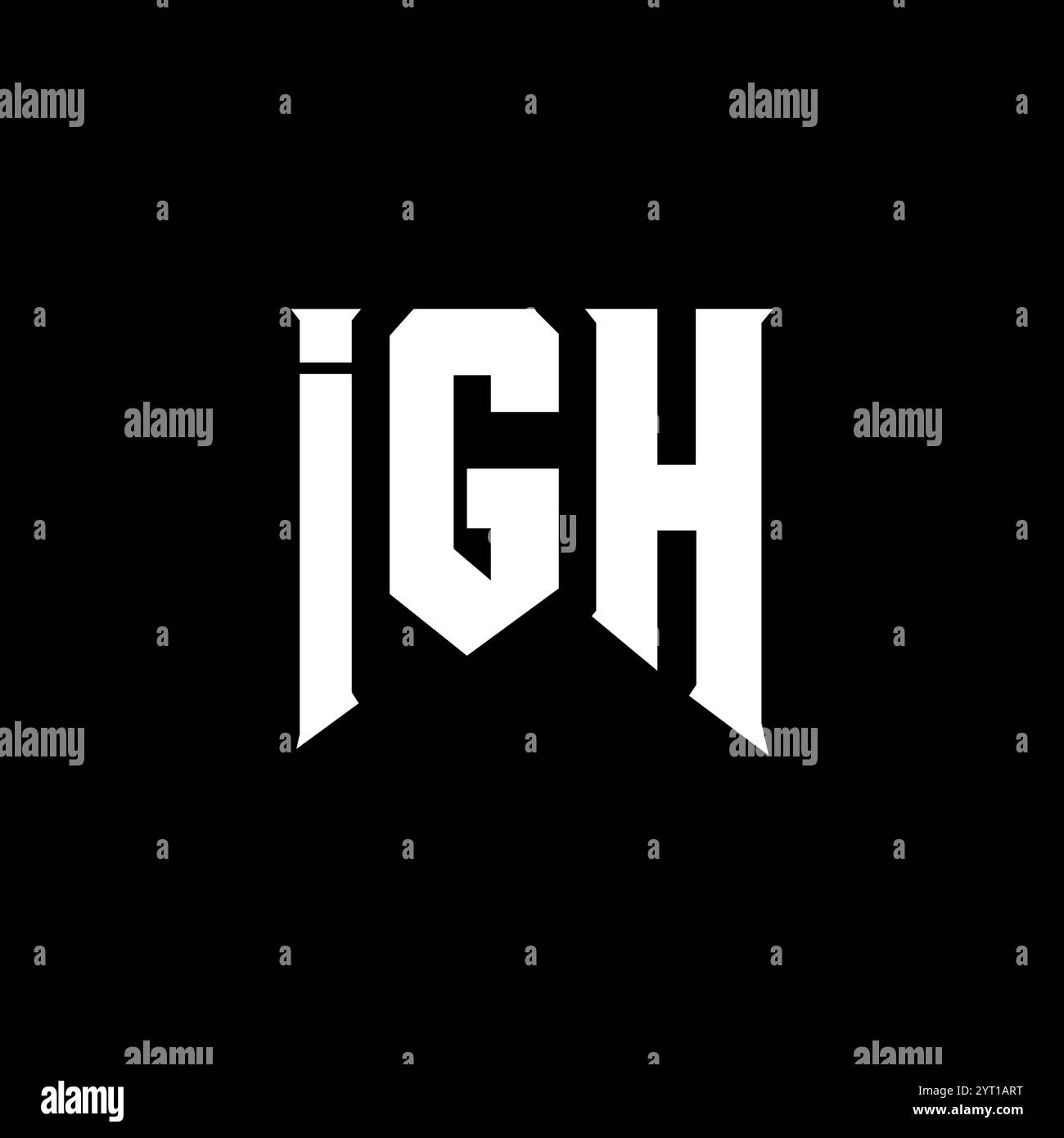 IGH letter logo design for technology company. IGH logo design black ...