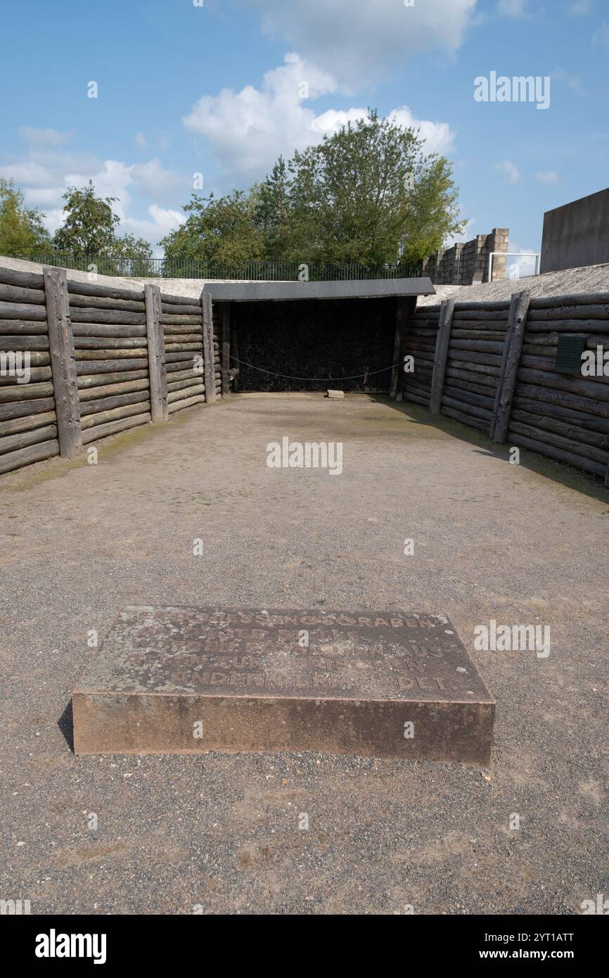 The Execution Trench for shooting and hanging prisoners. Sachsenhausen ...