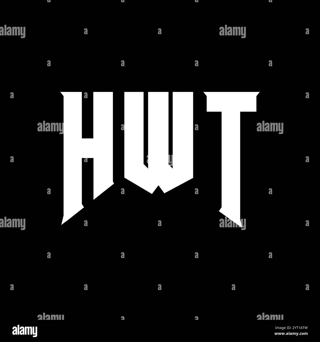 HWT letter logo design for technology company. HWT logo design black ...