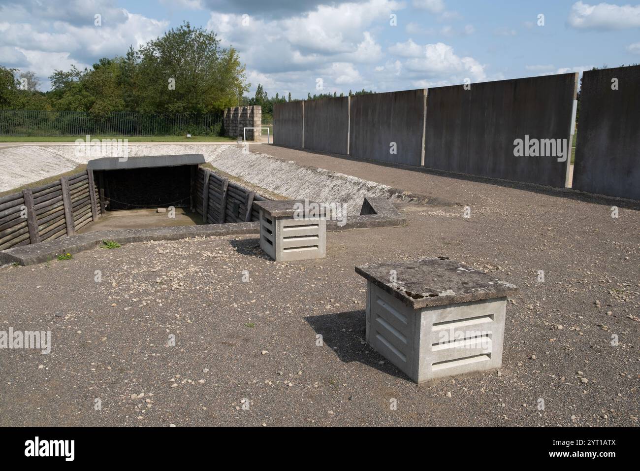 The Execution Trench for shooting and hanging prisoners. Sachsenhausen ...