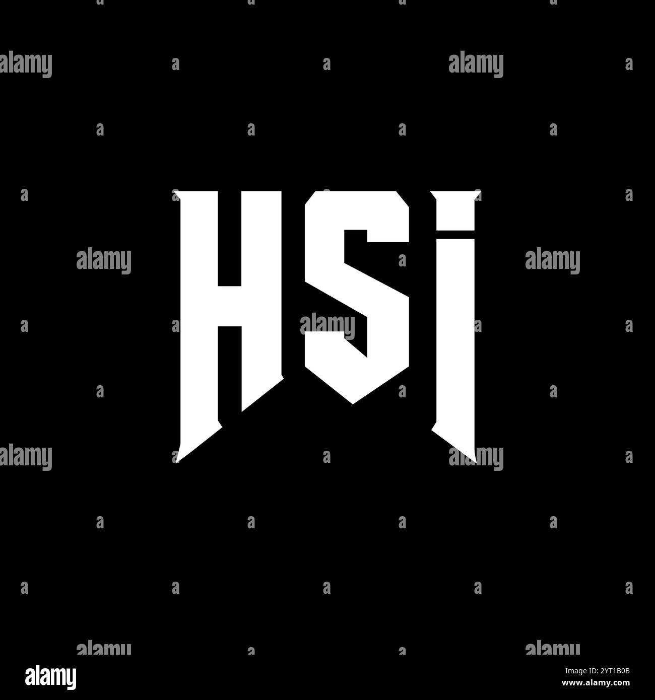 HSI letter logo design for technology company. HSI logo design black ...