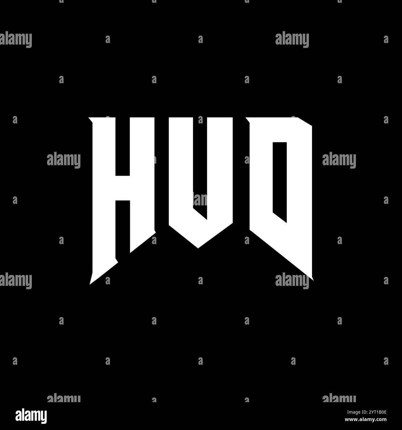 HUD letter logo design for technology company. HUD logo design black ...