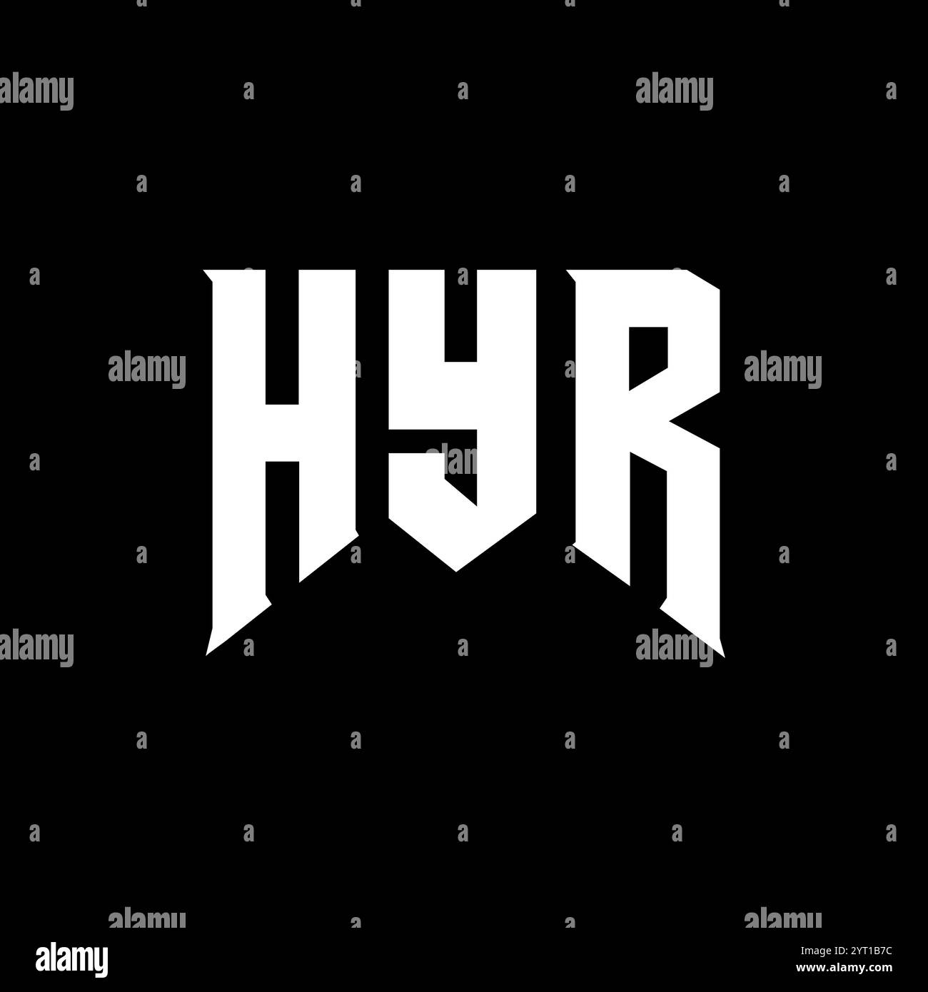 HYR letter logo design for technology company. HYR logo design black ...