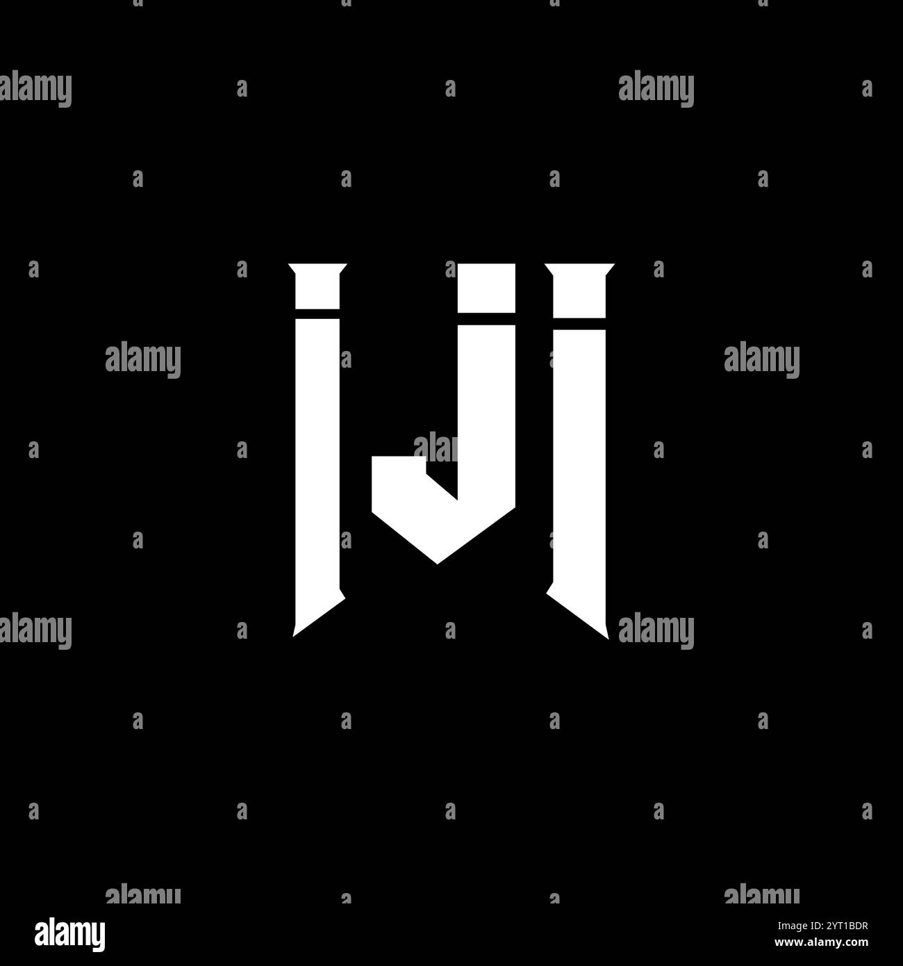 IJI letter logo design for technology company. IJI logo design black ...