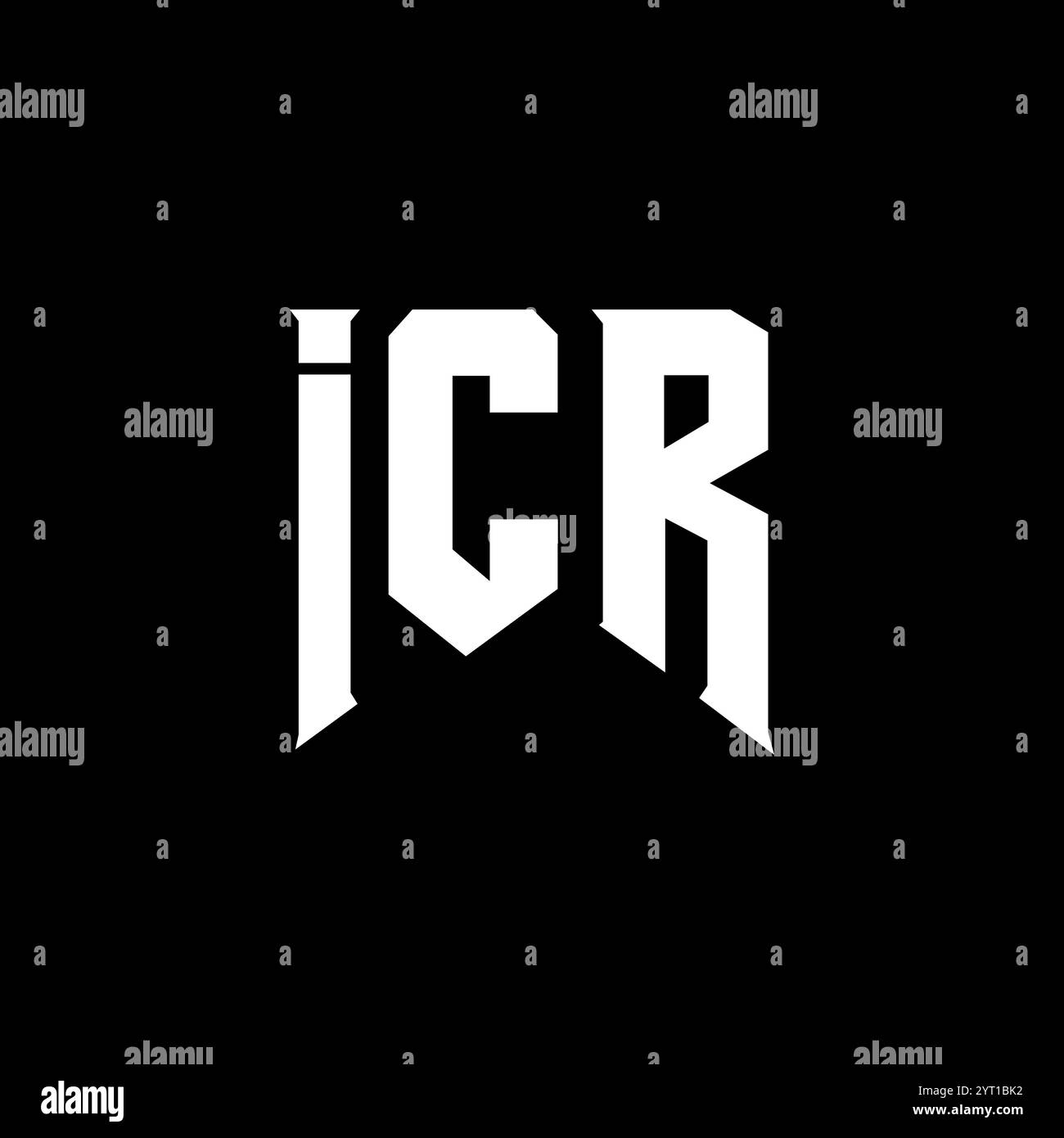 ICR letter logo design for technology company. ICR logo design black ...