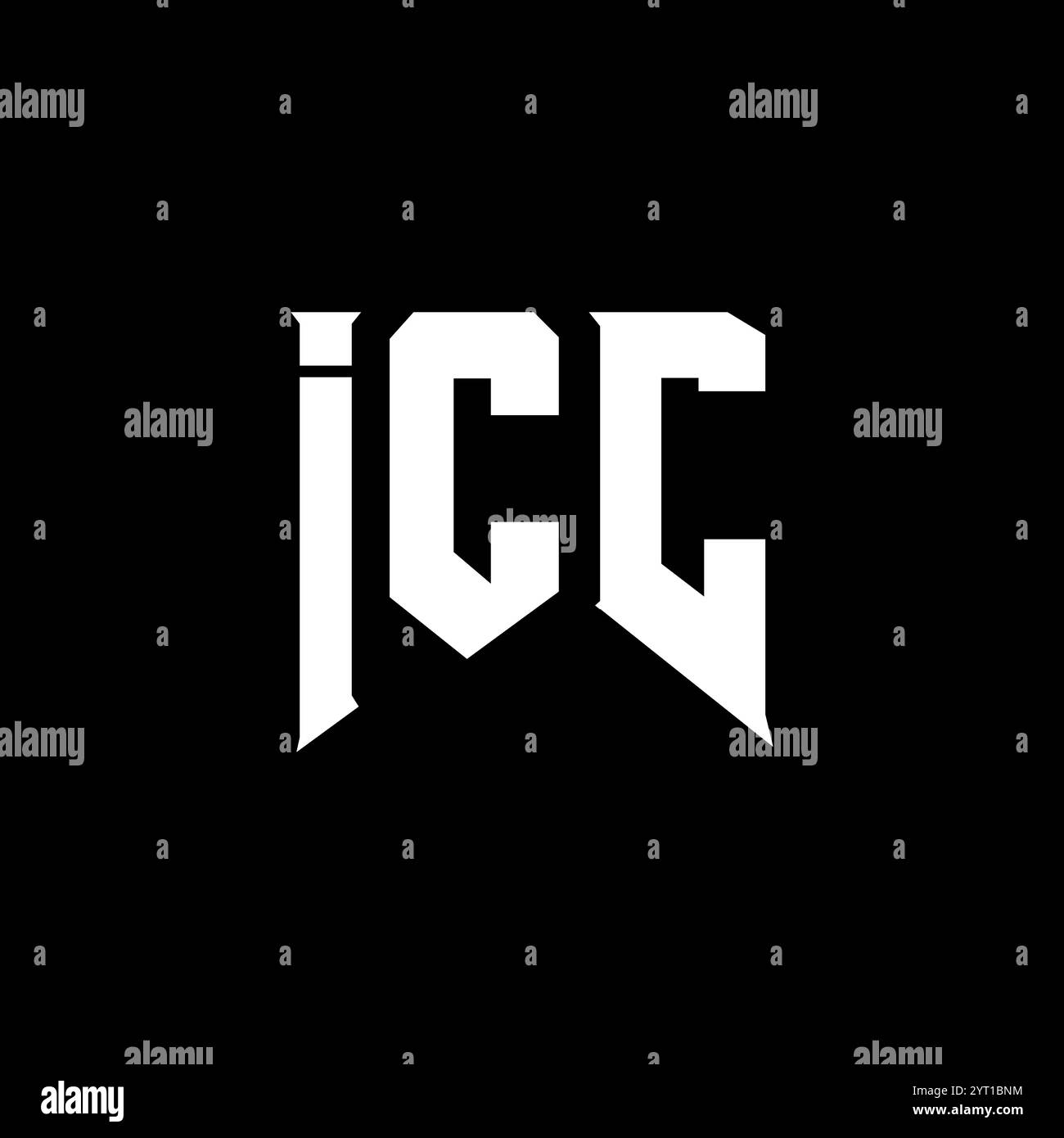 ICC letter logo design for technology company. ICC logo design black ...