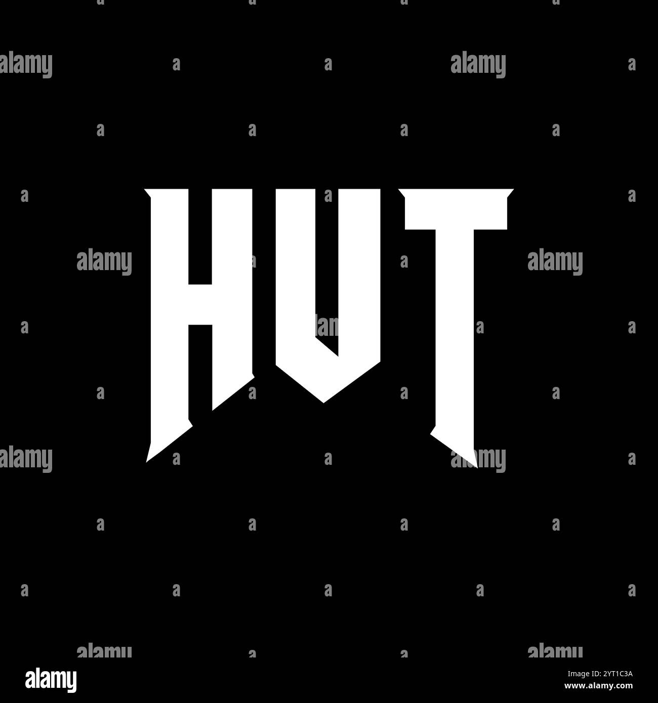 HUT letter logo design for technology company. HUT logo design black ...