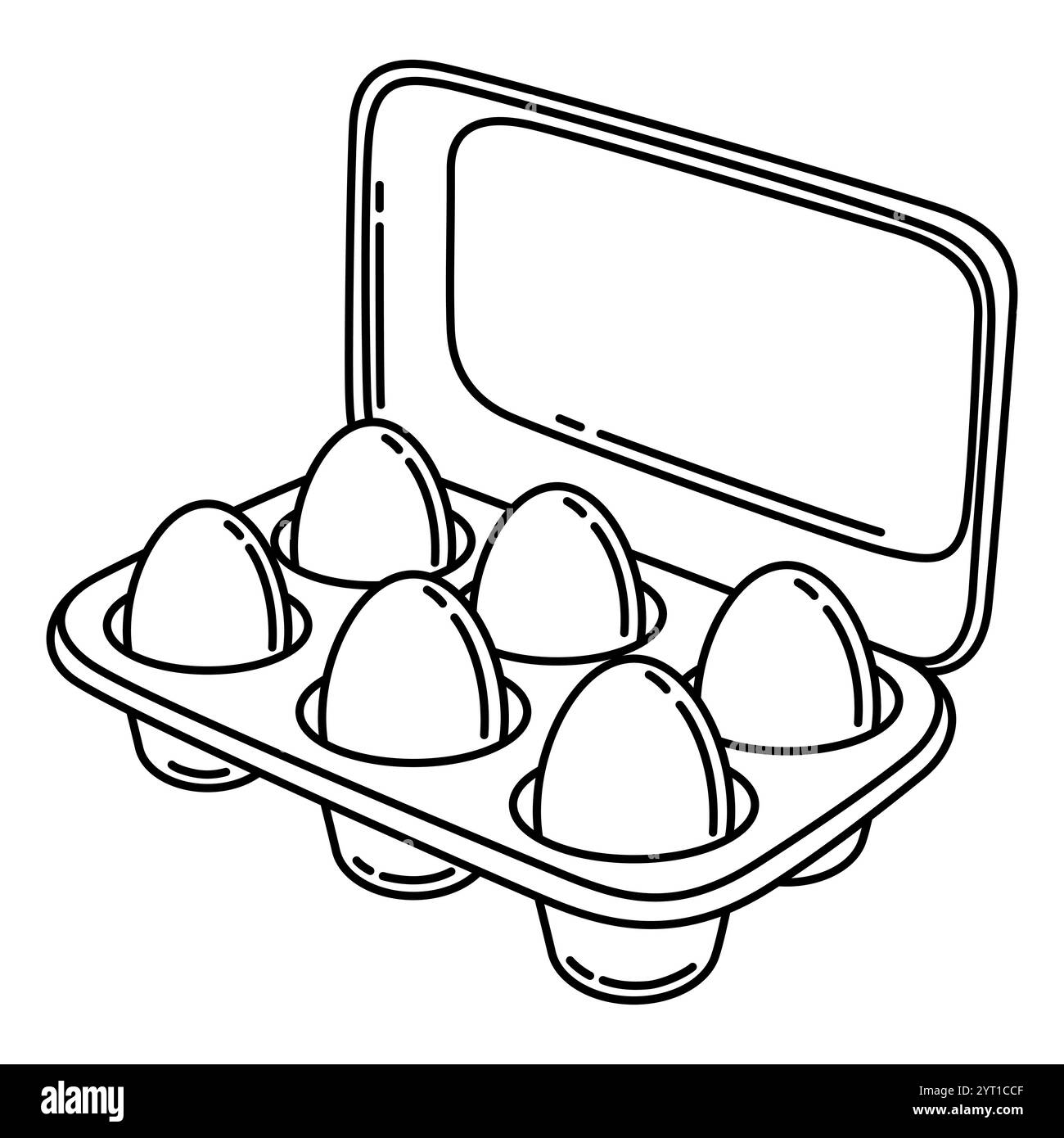 Illustration of eggs tray. Stylized food object for cooking recipe and menu Stock Vector Image ...