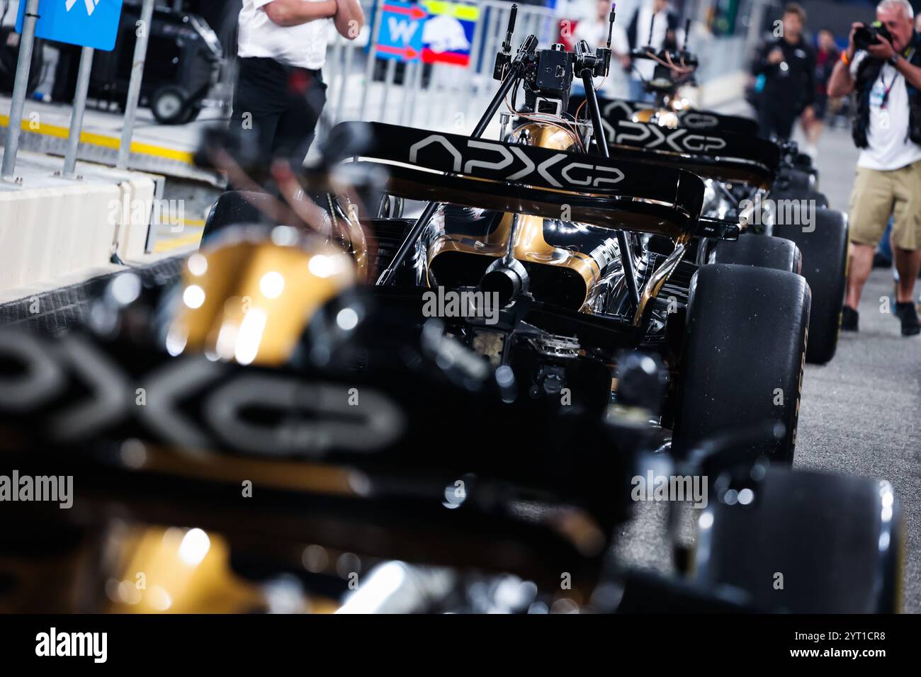 APX GP Team crew filming in the paddock for the Apex F1 movie by Apple Studios / Bruckheimer ...