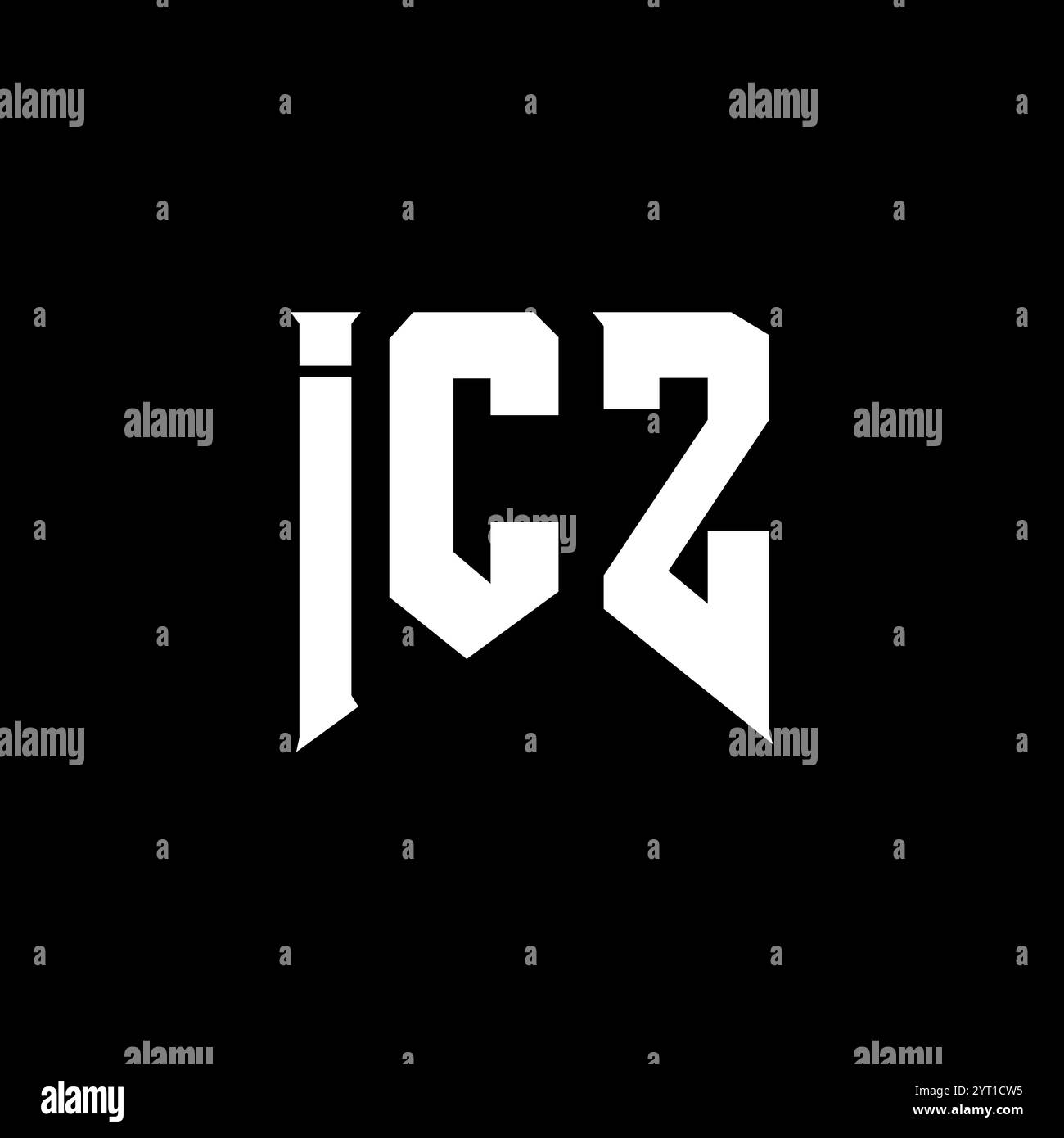 ICZ letter logo design for technology company. ICZ logo design black ...