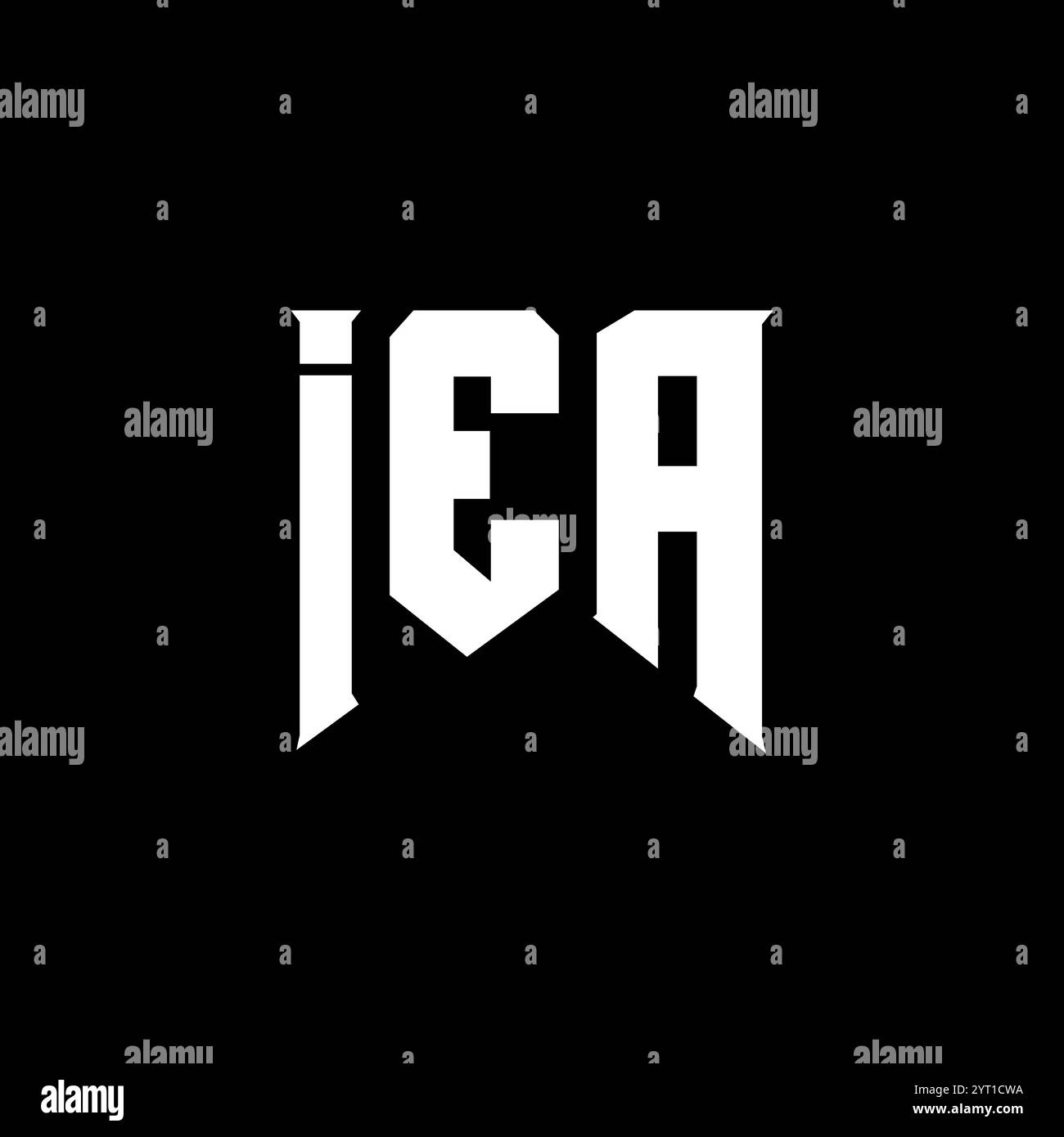 IEA letter logo design for technology company. IEA logo design black and white color combination ...