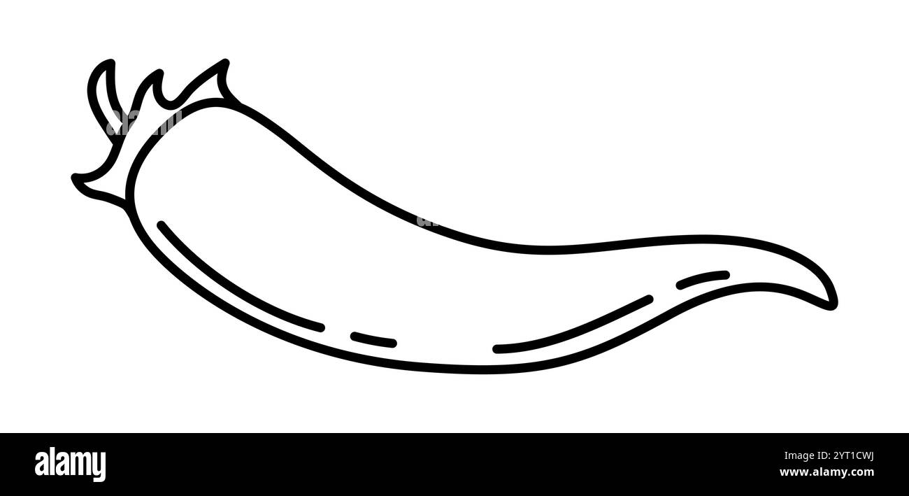 Illustration of chili pepper. Stylized food object for cooking recipe ...