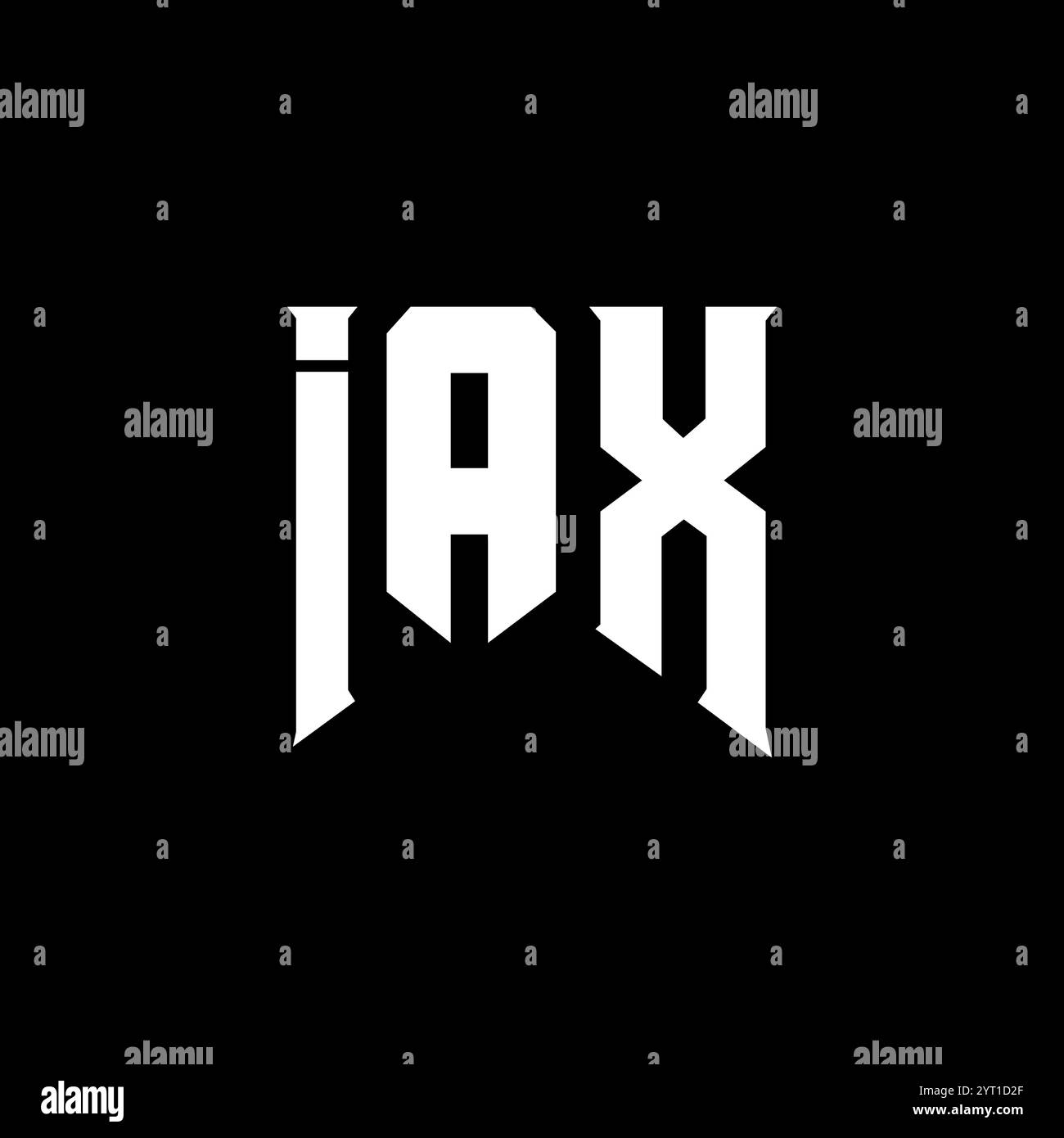 IAX letter logo design for technology company. IAX logo design black and white color combination ...
