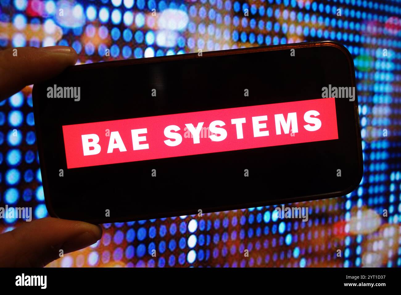 In this photo illustration, the BAE Systems company logo is seen ...