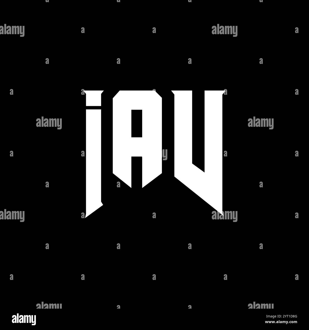 IAV letter logo design for technology company. IAV logo design black and white color combination ...
