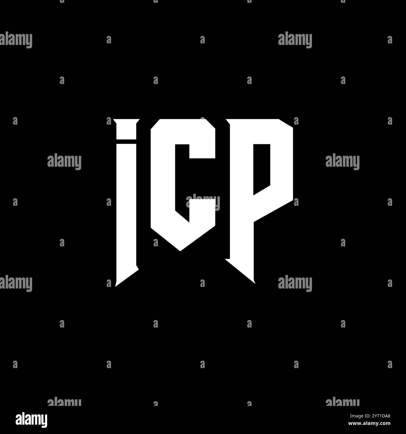 ICP letter logo design for technology company. ICP logo design black ...