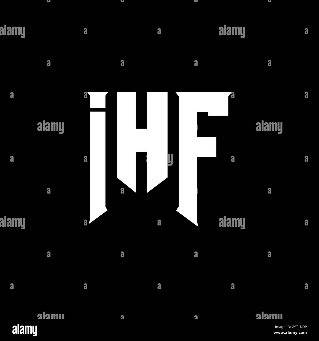 IHF letter logo design for technology company. IHF logo design black ...