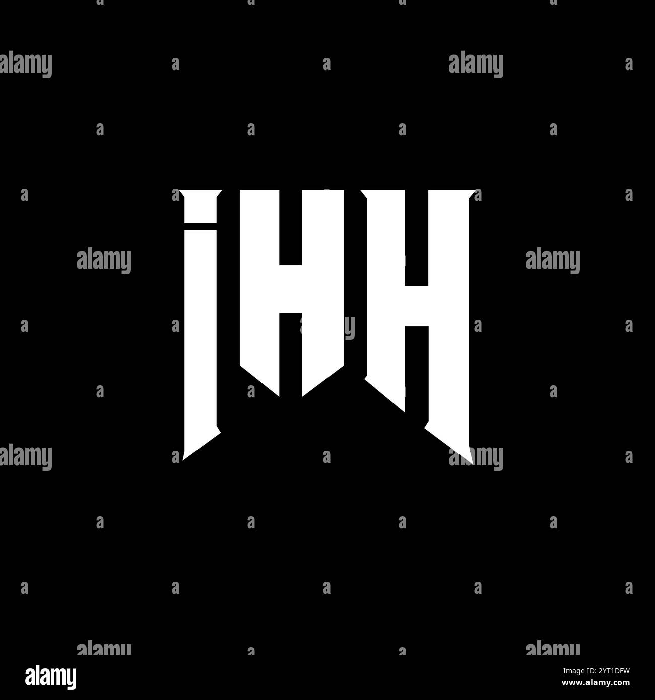 IHH letter logo design for technology company. IHH logo design black ...