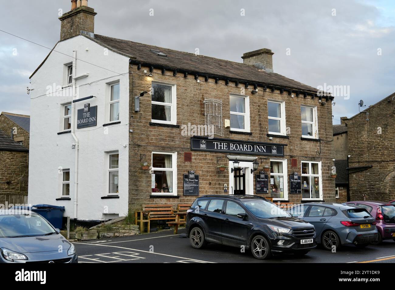 The Board Inn, a traditional stone built North Yorkshire Pub Stock ...