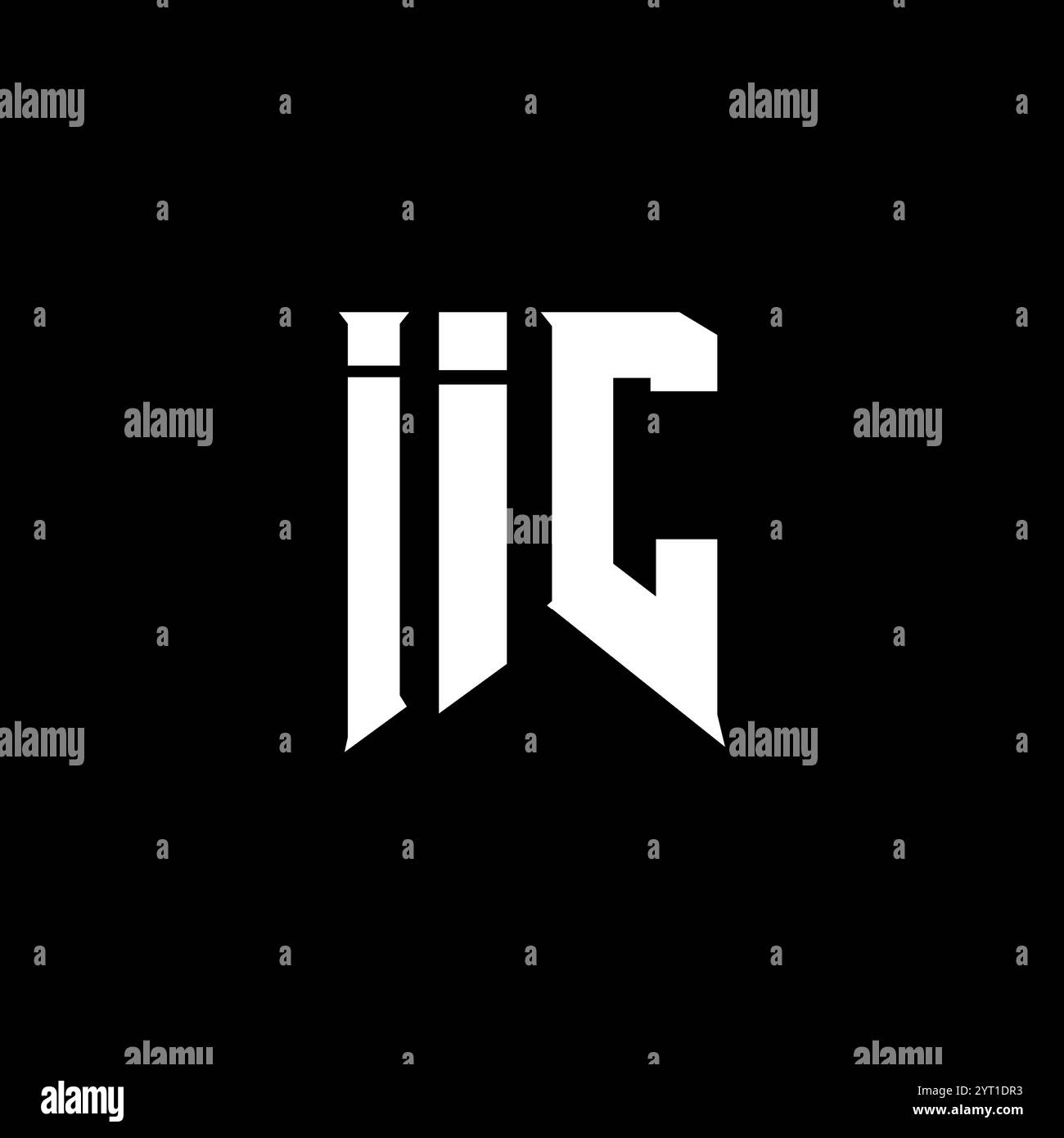 IIC letter logo design for technology company. IIC logo design black ...