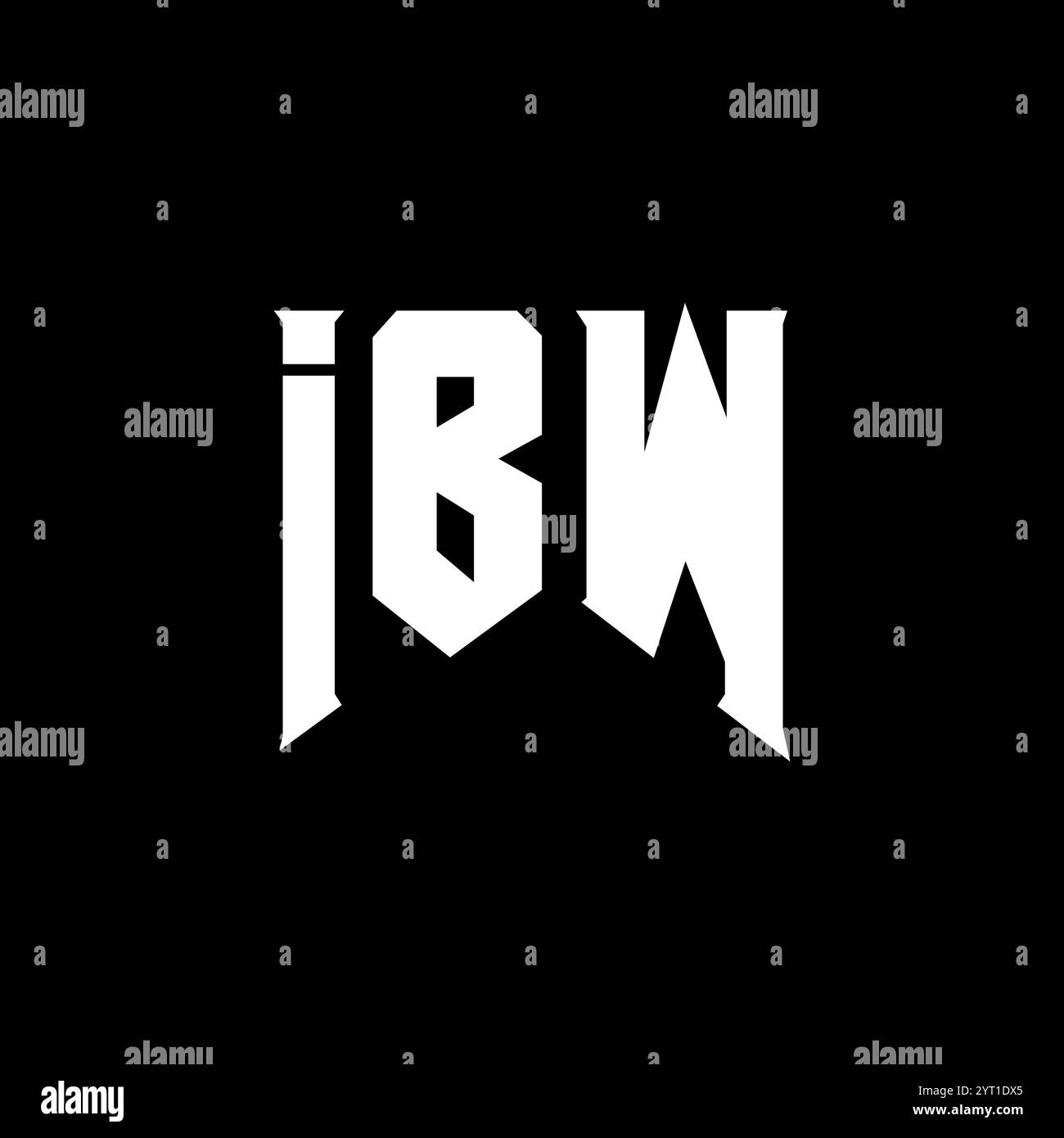 IBW letter logo design for technology company. IBW logo design black ...
