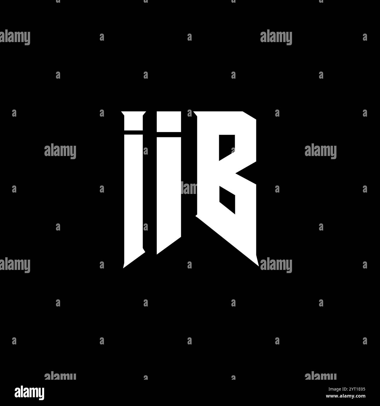 IIB letter logo design for technology company. IIB logo design black ...