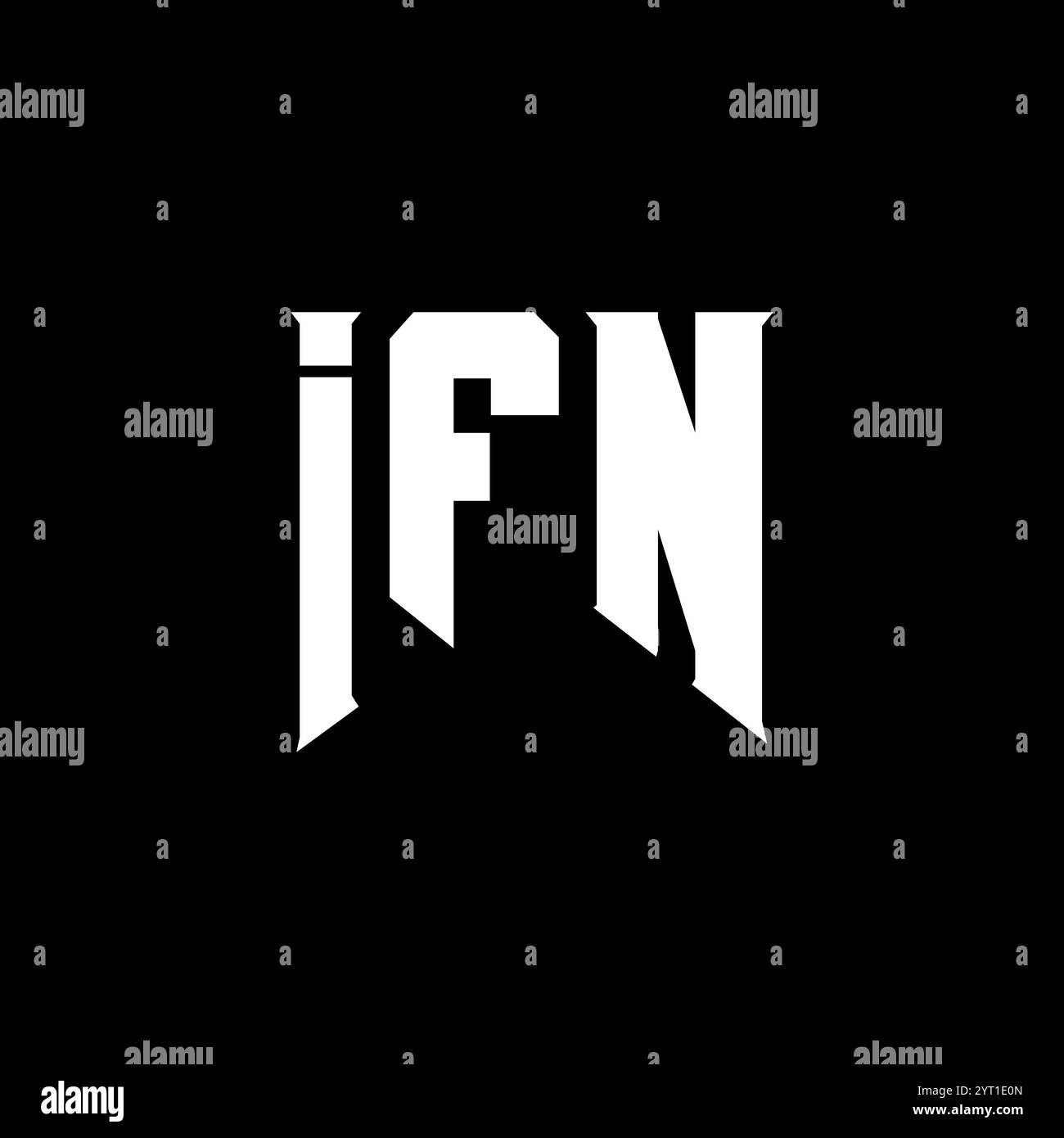 IFN letter logo design for technology company. IFN logo design black ...