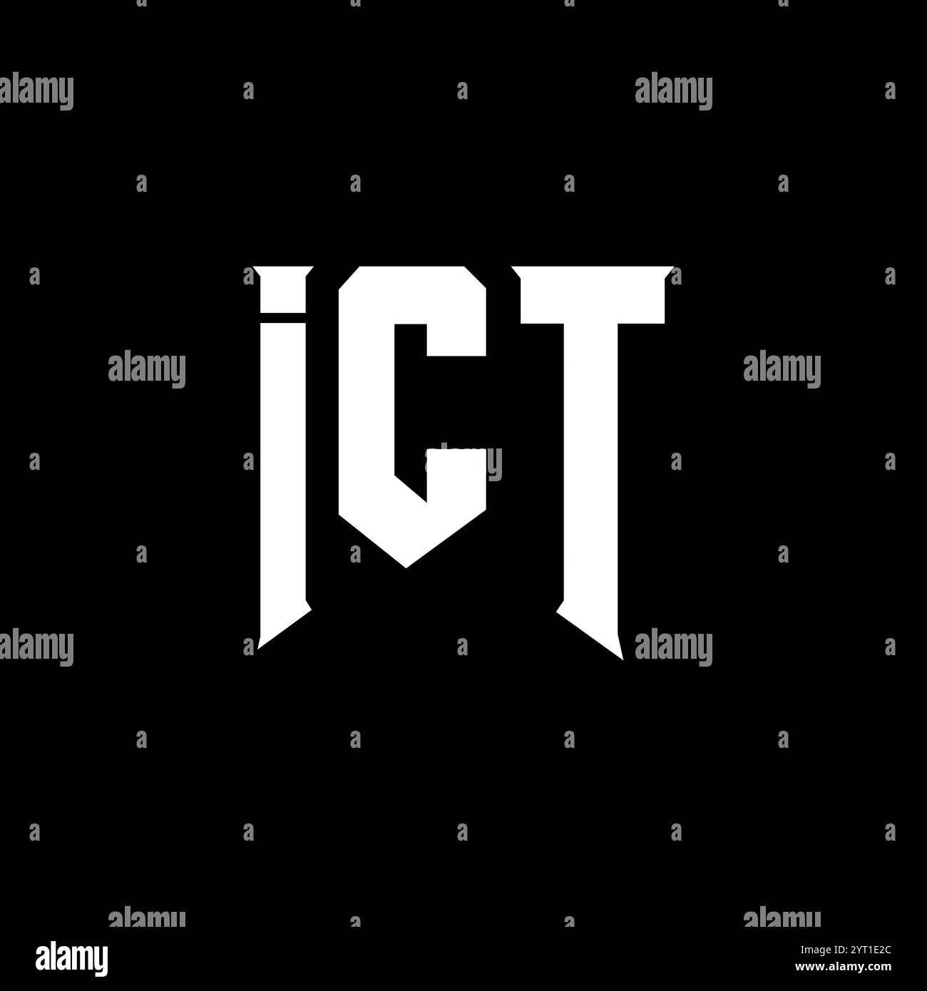Ict logo design Stock Vector Images - Alamy