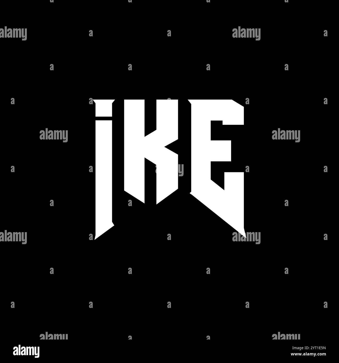 IKE letter logo design for technology company. IKE logo design black and white color combination ...