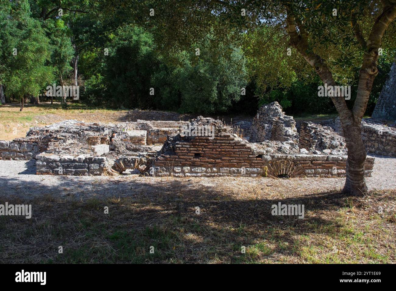 A Roman public bathhouse in Butrint Archaeological Park, within Butrint ...