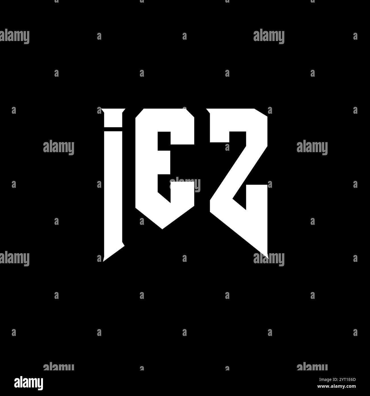 IEZ letter logo design for technology company. IEZ logo design black ...
