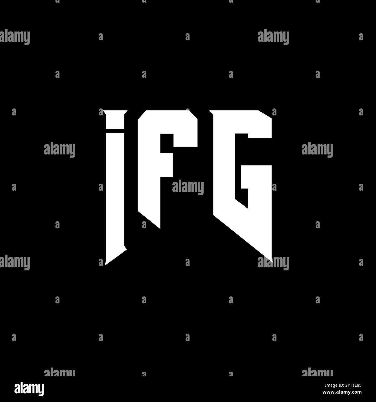 IFG letter logo design for technology company. IFG logo design black and white color combination ...