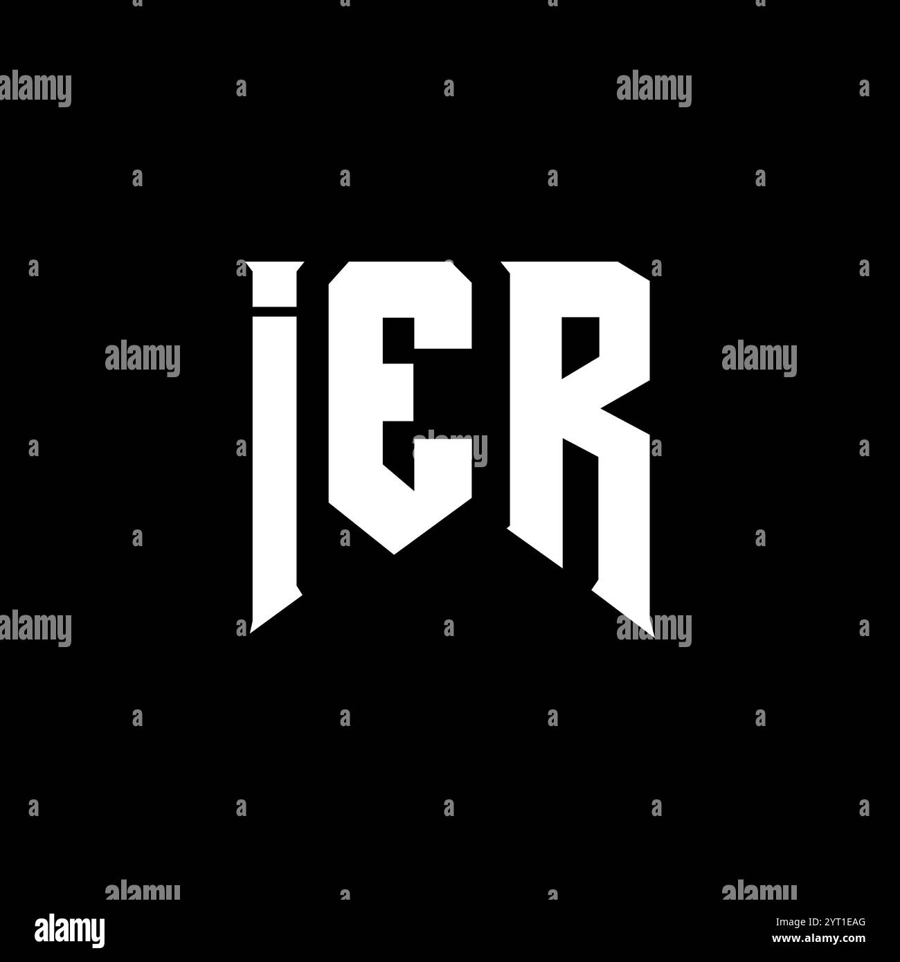 IER letter logo design for technology company. IER logo design black ...