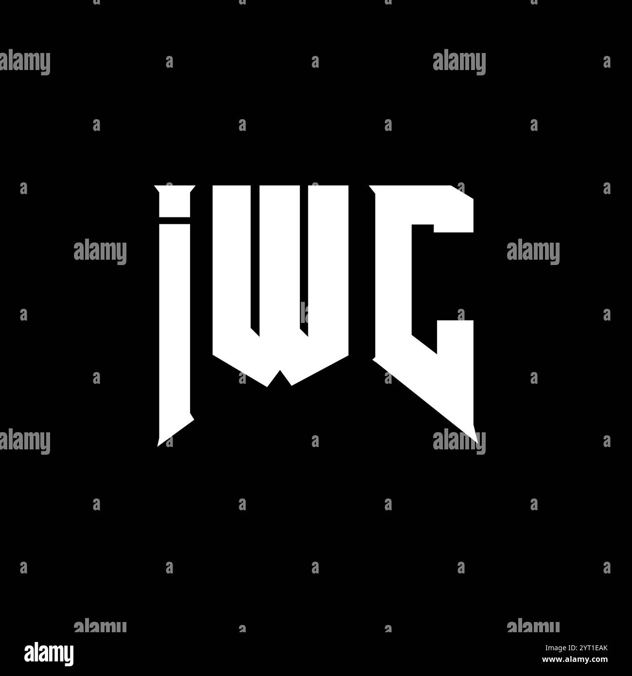 IWC letter logo design for technology company. IWC logo design black ...