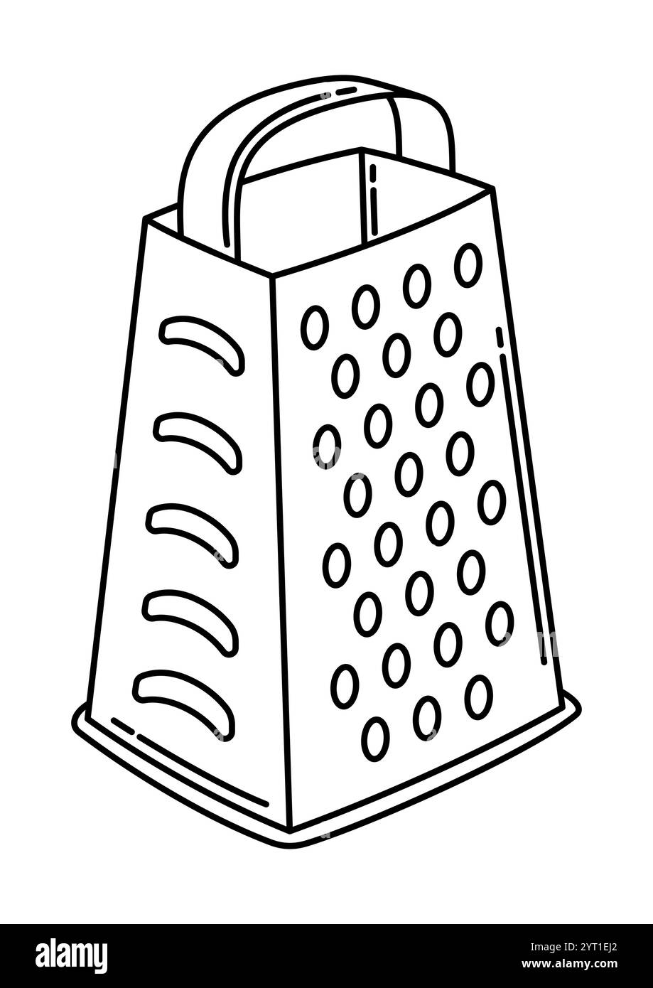 Illustration of grater. Stylized kitchen object for cooking recipe and ...