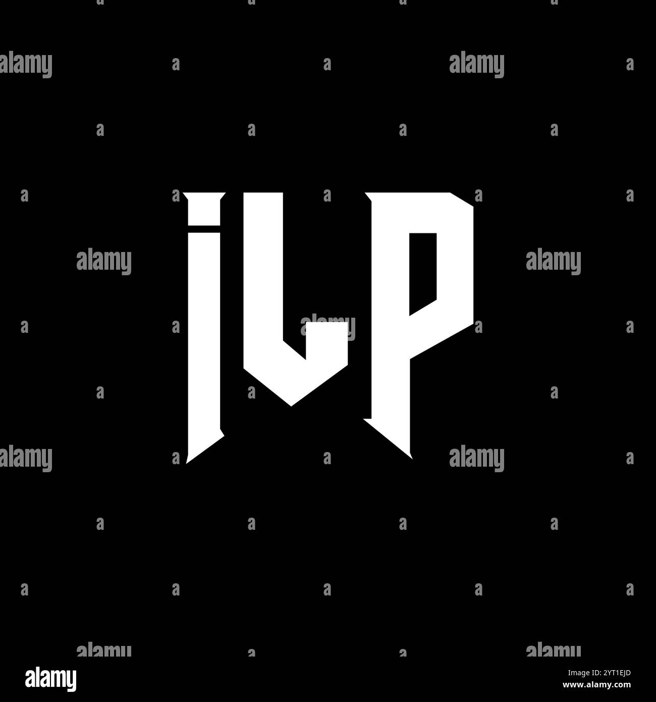 ILP letter logo design for technology company. ILP logo design black ...