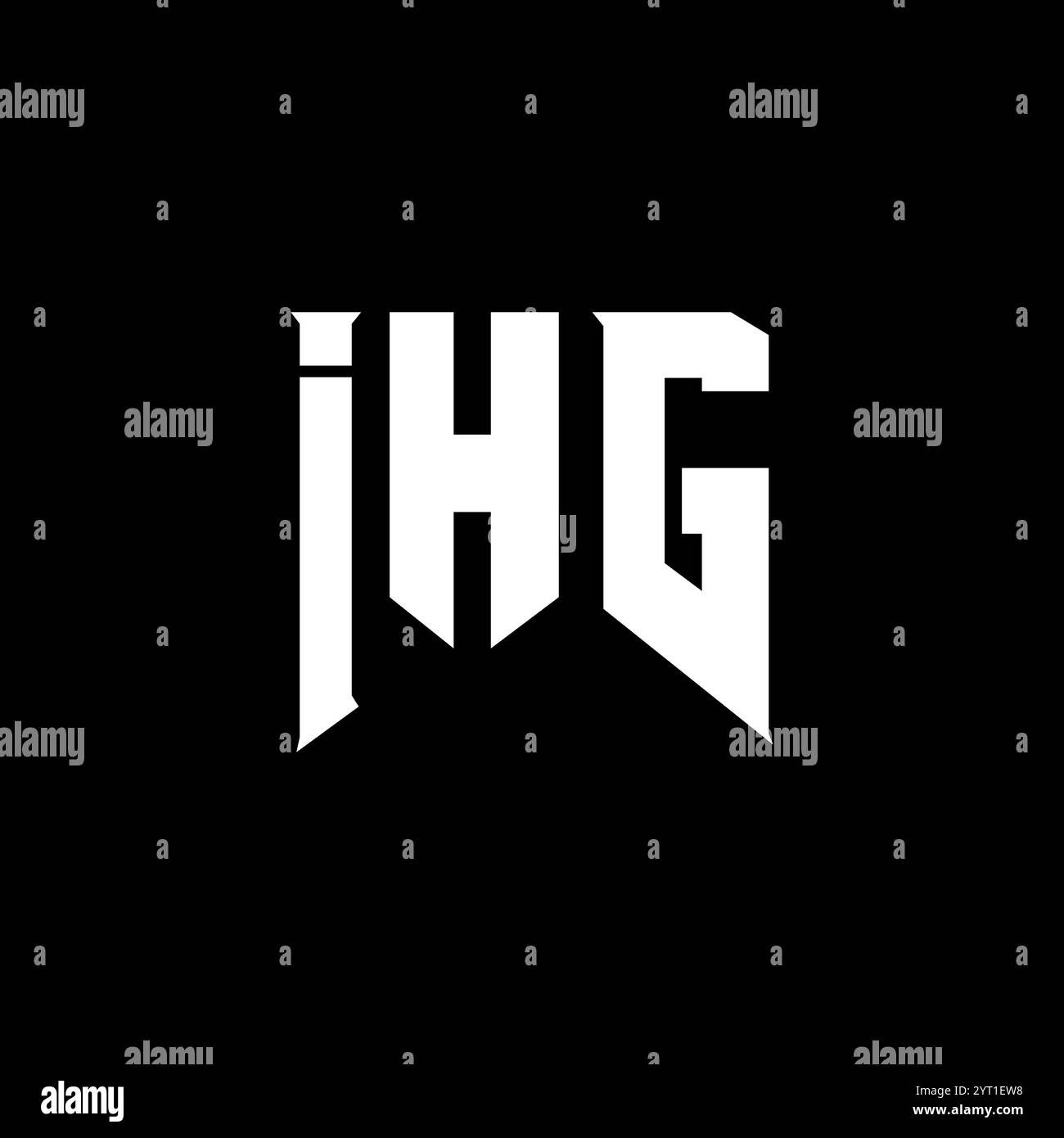 IHG letter logo design for technology company. IHG logo design black ...