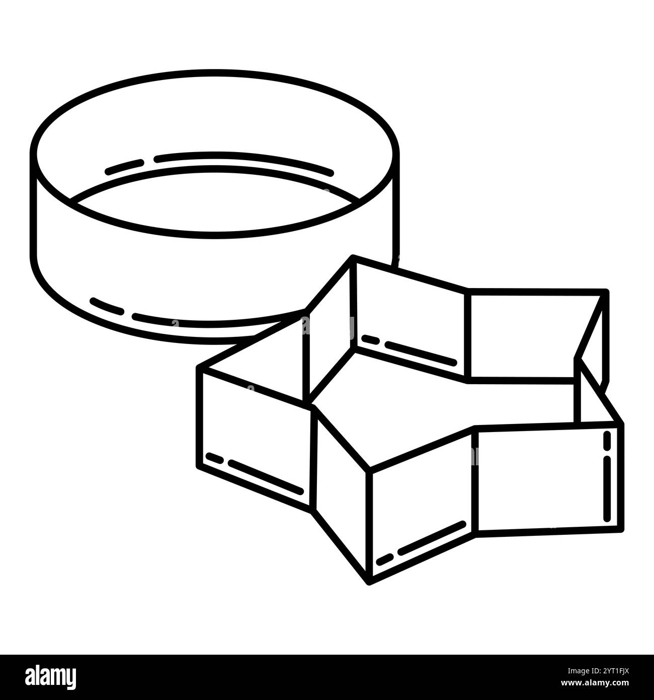 Illustration of cookie cutters. Stylized bakery object for cooking ...