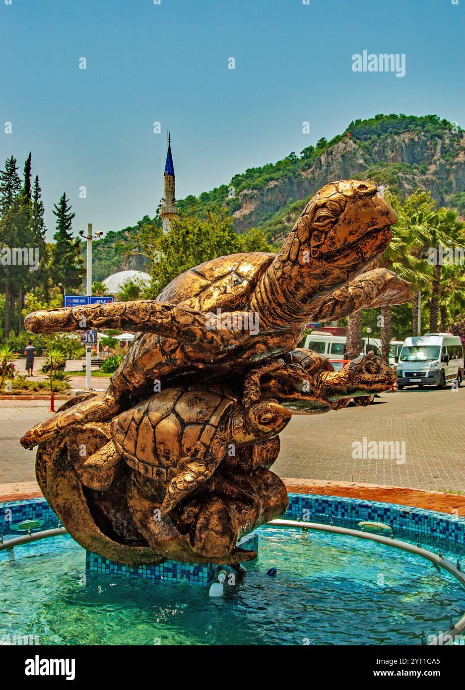 Turtle monument in Dalyan, Turkey Stock Photo - Alamy