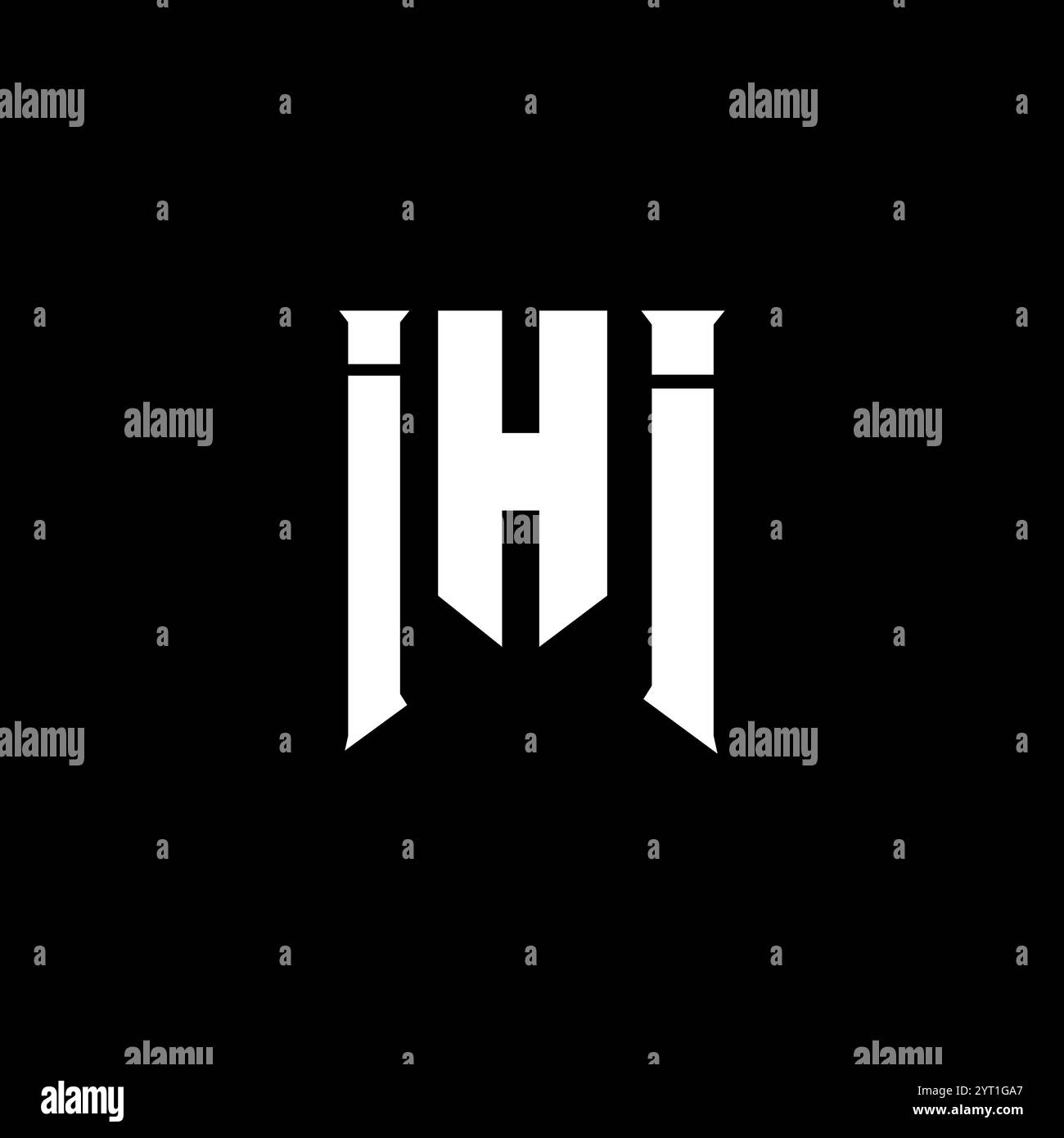 IHI letter logo design for technology company. IHI logo design black ...