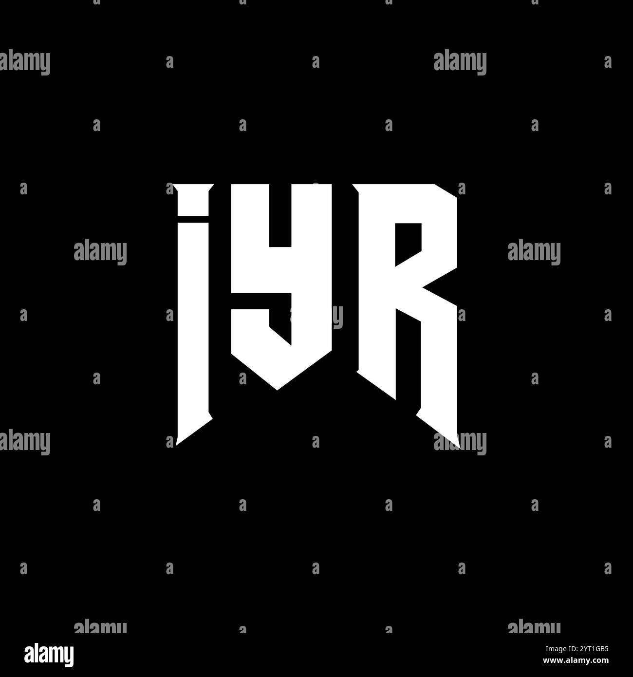 IYR letter logo design for technology company. IYR logo design black ...