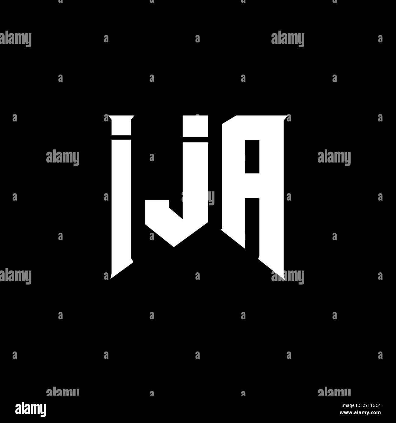 IJA letter logo design for technology company. IJA logo design black ...
