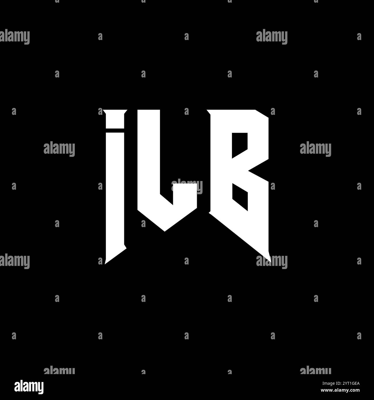ILB letter logo design for technology company. ILB logo design black ...