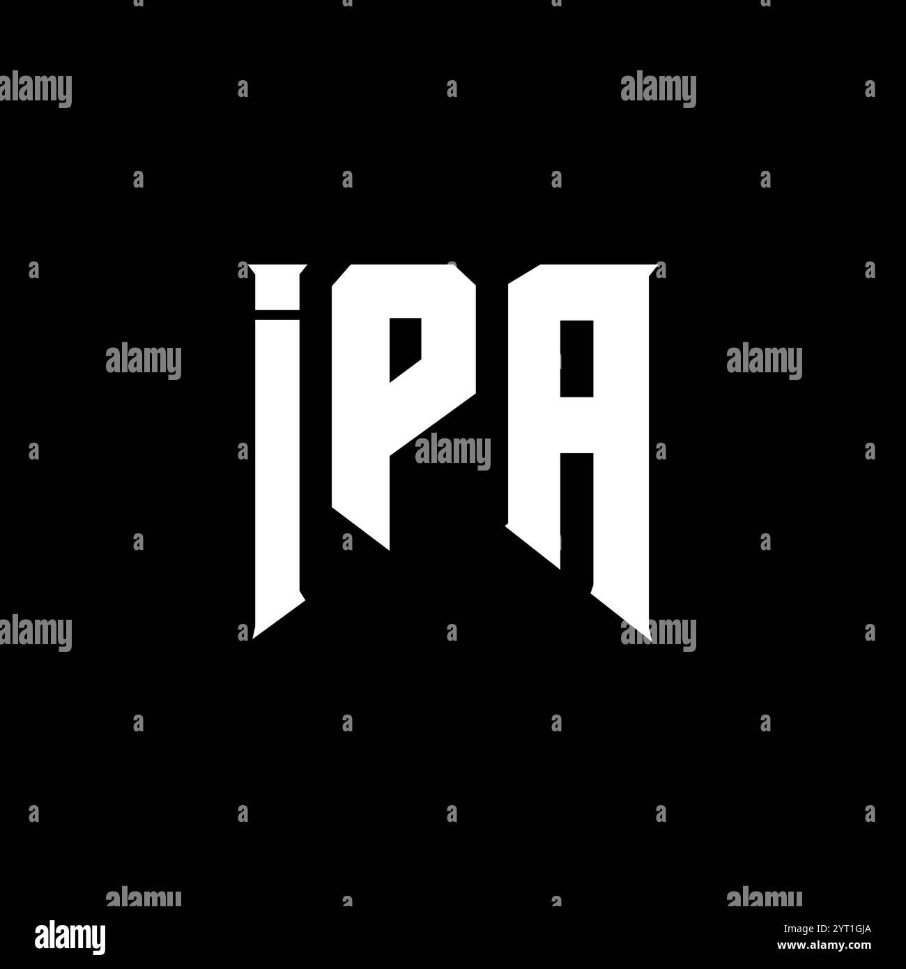 IPA letter logo design for technology company. IPA logo design black ...