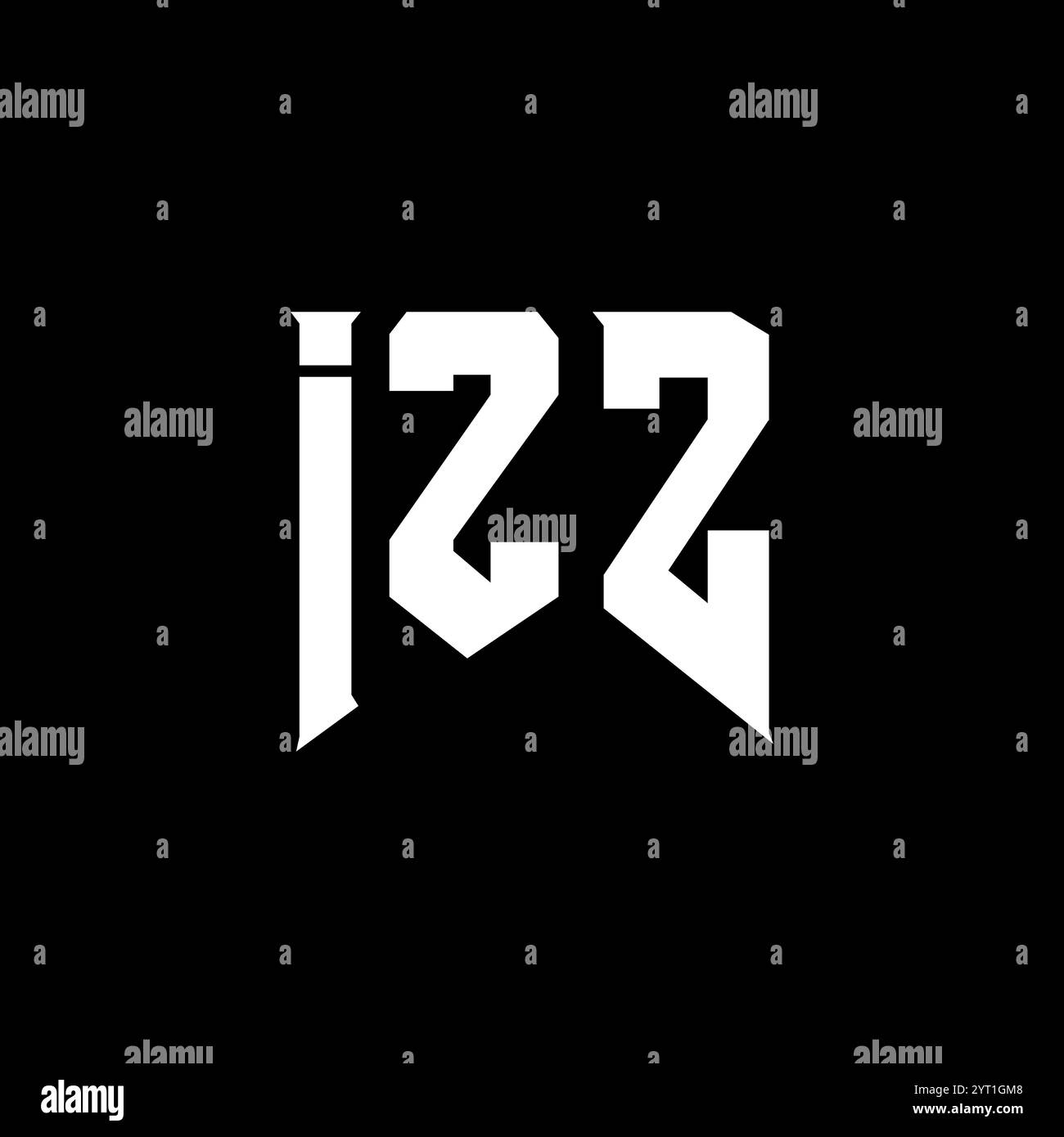 IZZ letter logo design for technology company. IZZ logo design black ...