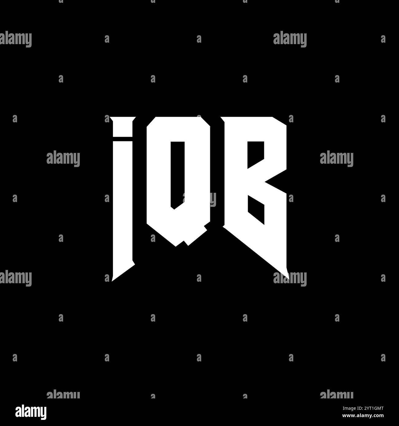 IQB letter logo design for technology company. IQB logo design black and white color combination ...