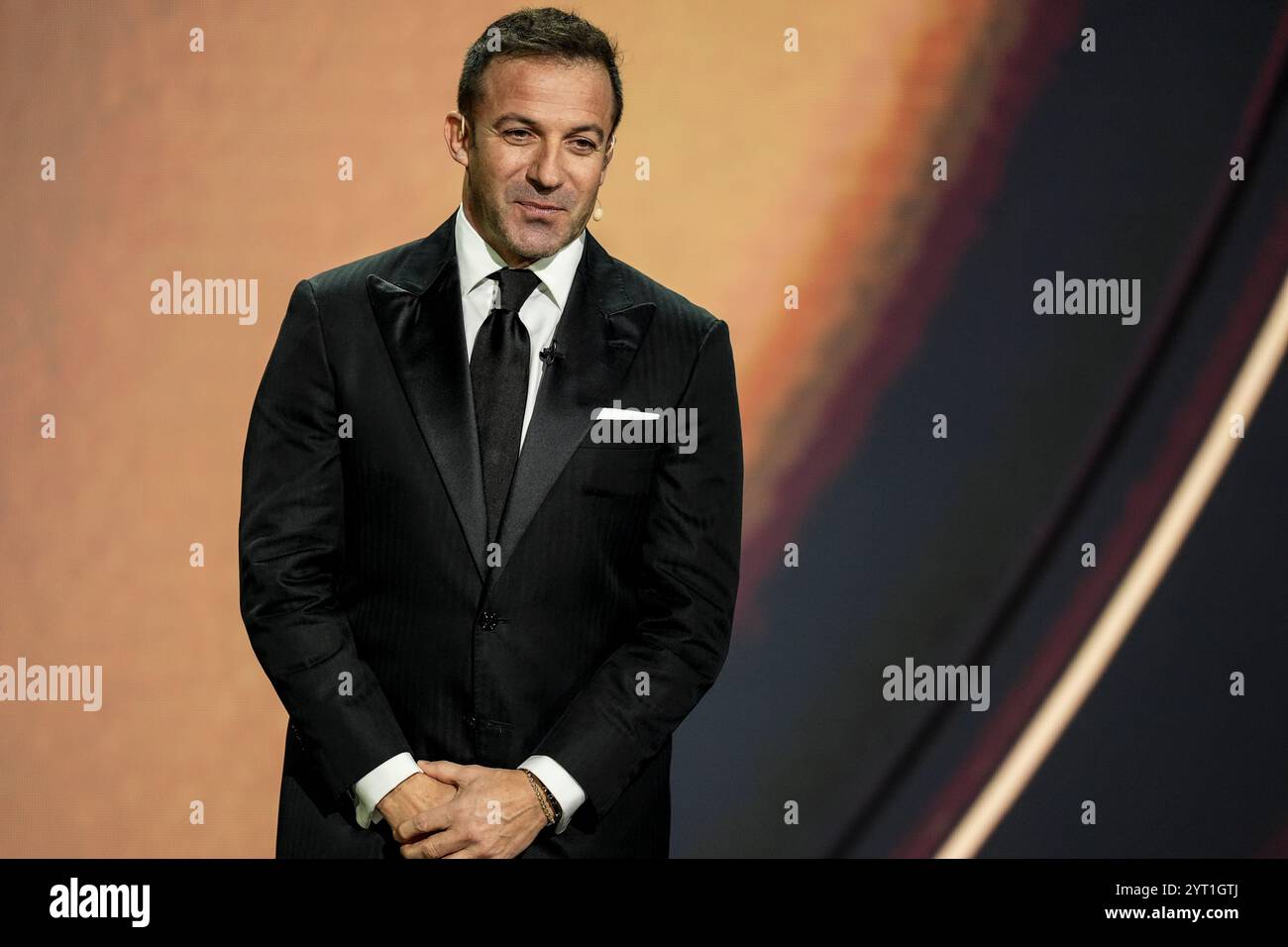 Alessandro Del Piero speaks during the draw for the 2025 FIFA Club ...